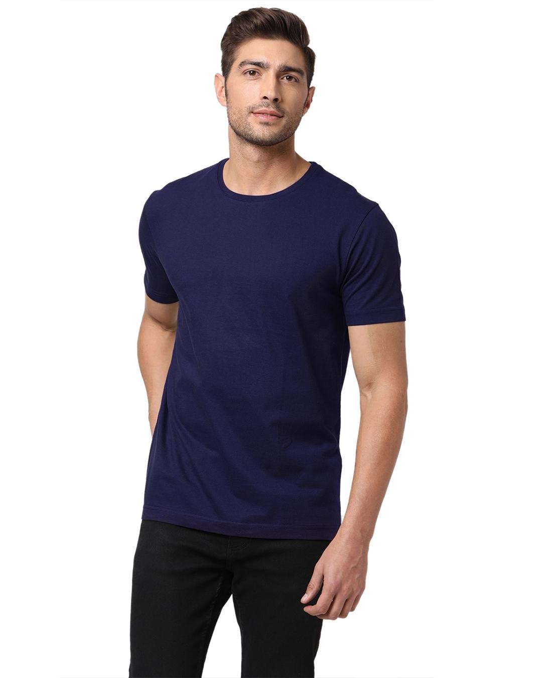 Buy Men's Navy Blue - T-shirt Online at Bewakoof
