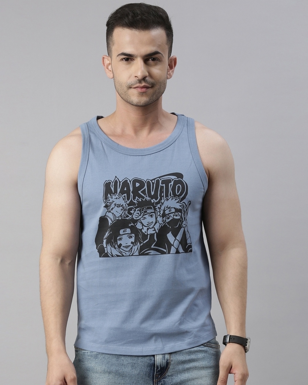 Buy Men's Blue Team Kakashi - Naruto T Anime Vest Online at Bewakoof