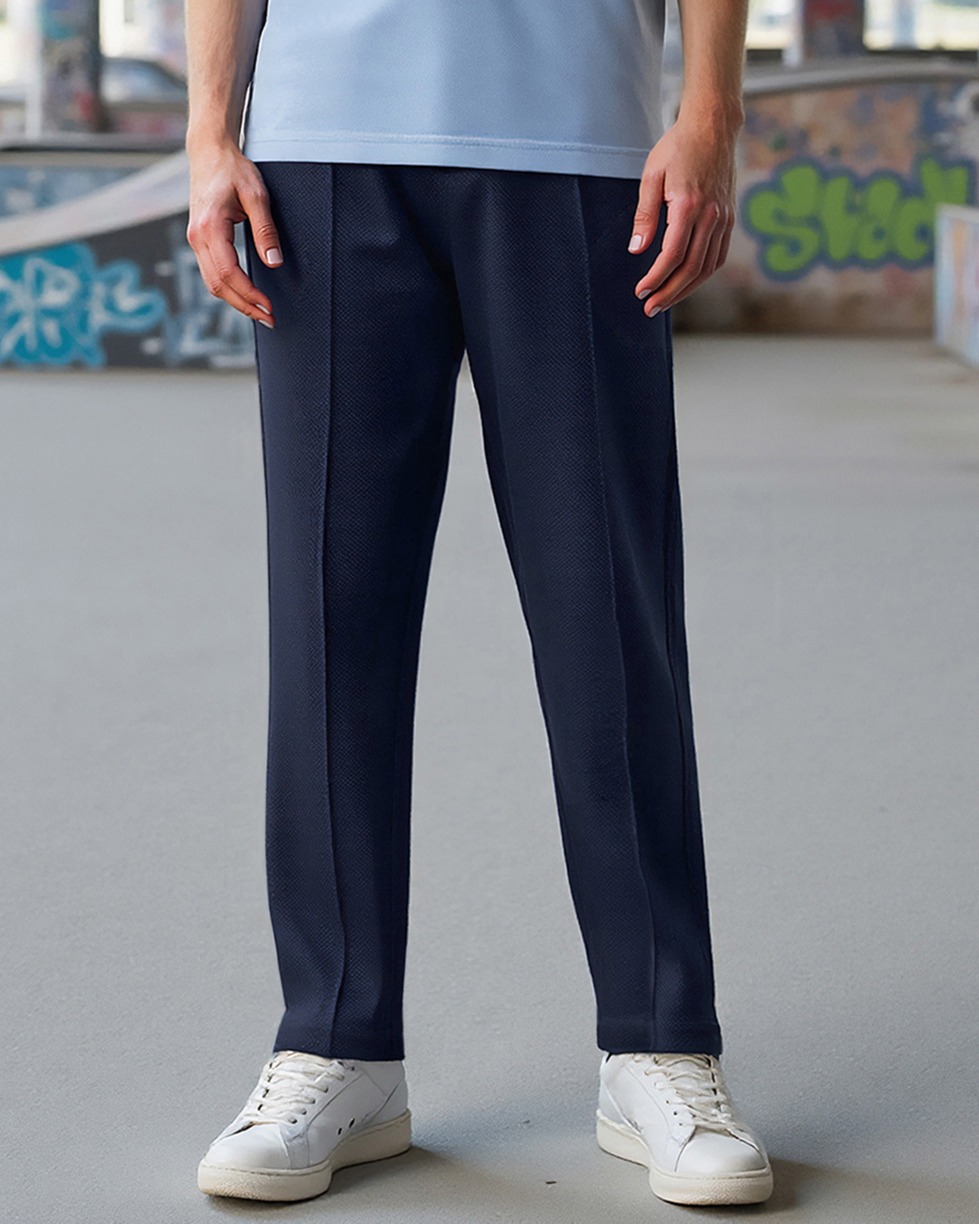 Buy Men's Blue Track Pants Online at Bewakoof