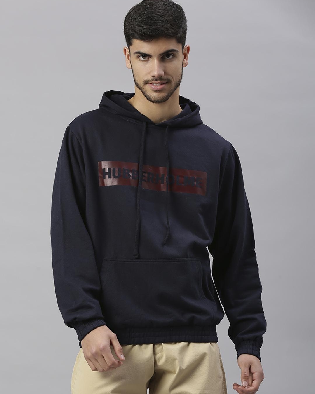 Buy Men's Blue Typography Hoodie Online at Bewakoof
