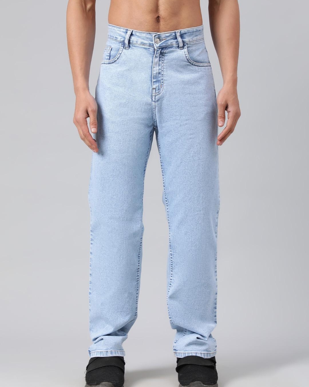 Buy Men's Blue Washed Jeans Online at Bewakoof