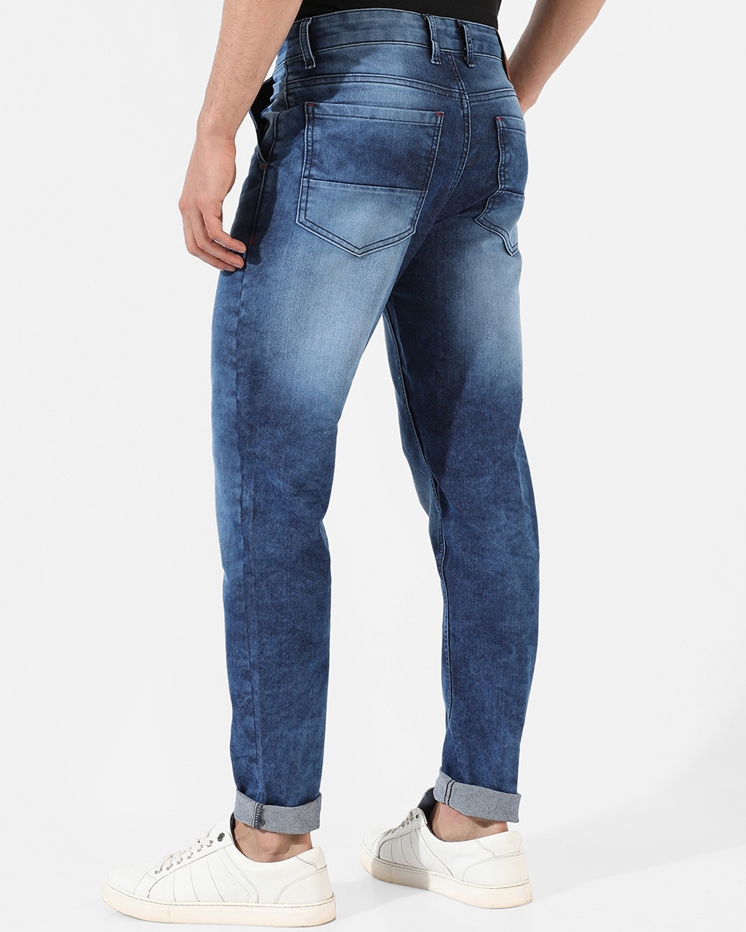Buy Men's Blue Washed Jeans Online at Bewakoof
