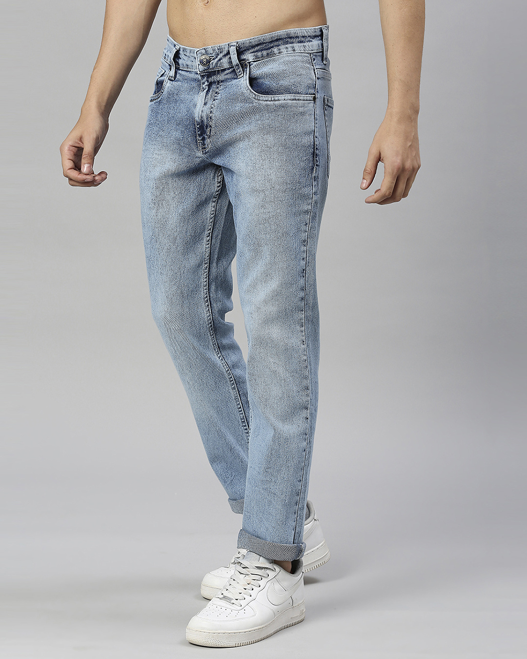 Buy Men's Blue Washed Jeans Online at Bewakoof