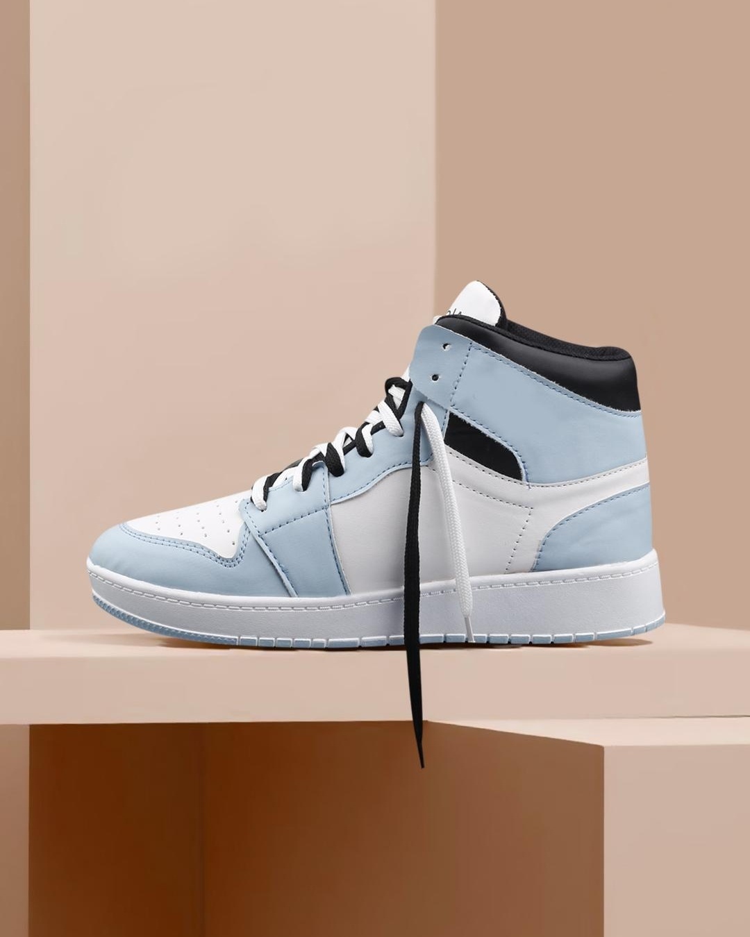 Buy Men's Blue & White Color Block Sneakers Online in India at Bewakoof