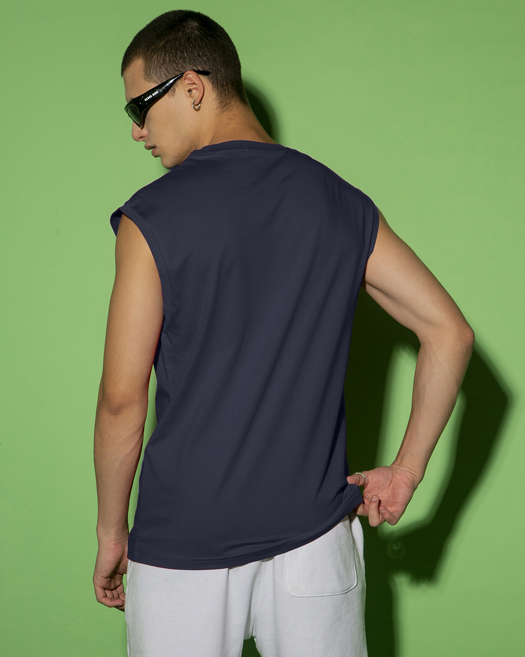 Buy Men's Blue Wind Hashira Graphic Printed Oversized Vest Online at ...