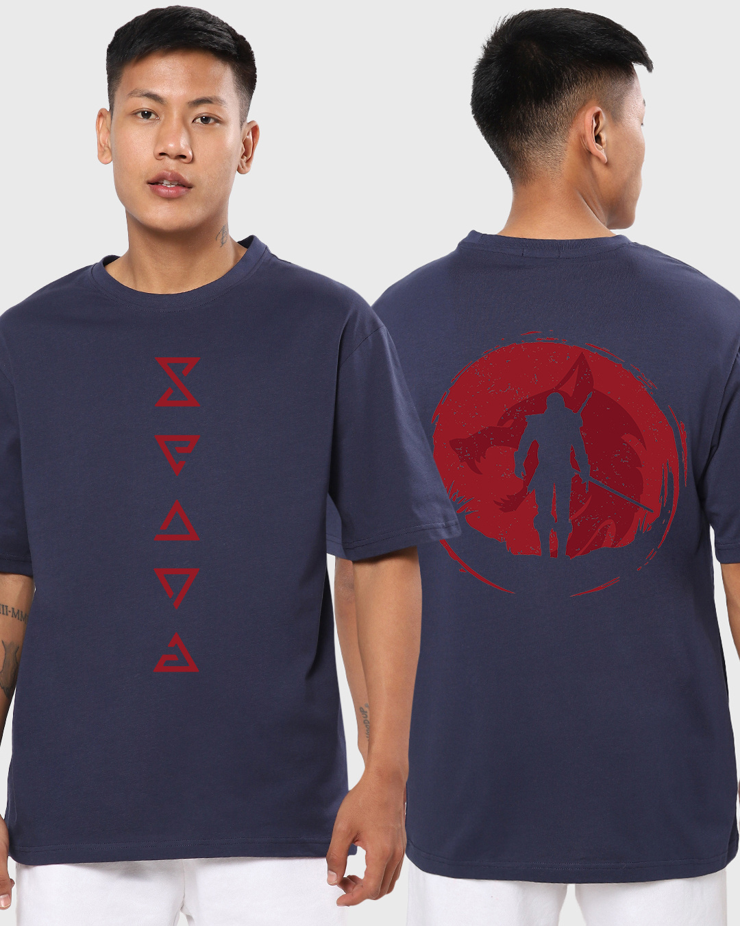 Buy Men's Blue Witcher Of Rivia Graphic Printed Oversized T-shirt ...