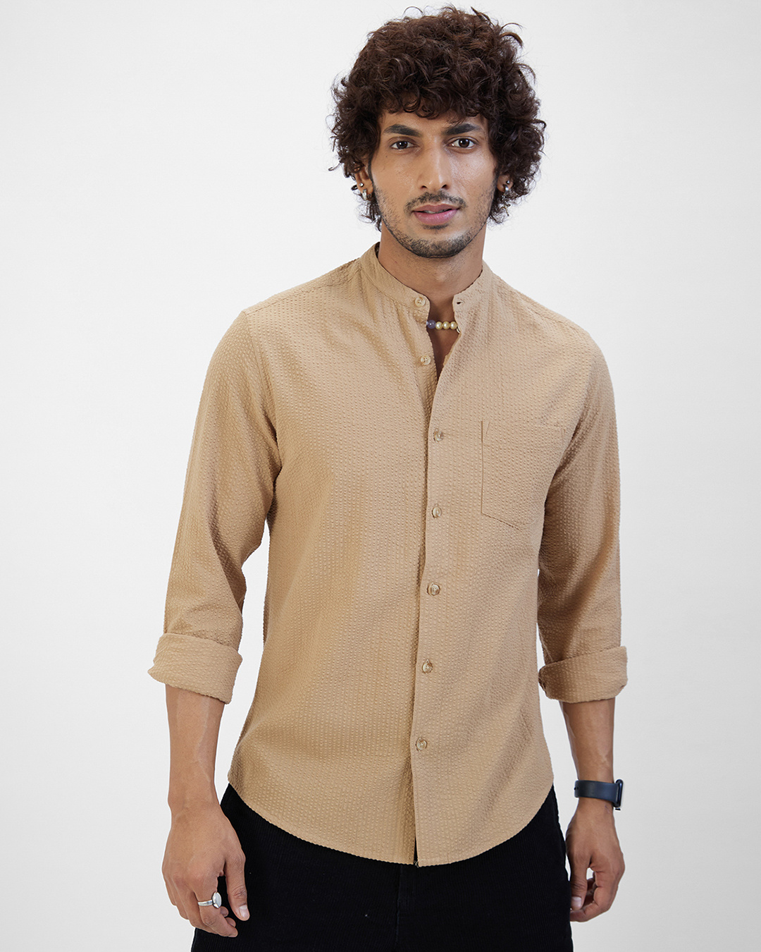 Buy Men's Bronze Slim Fit Shirt Online at Bewakoof
