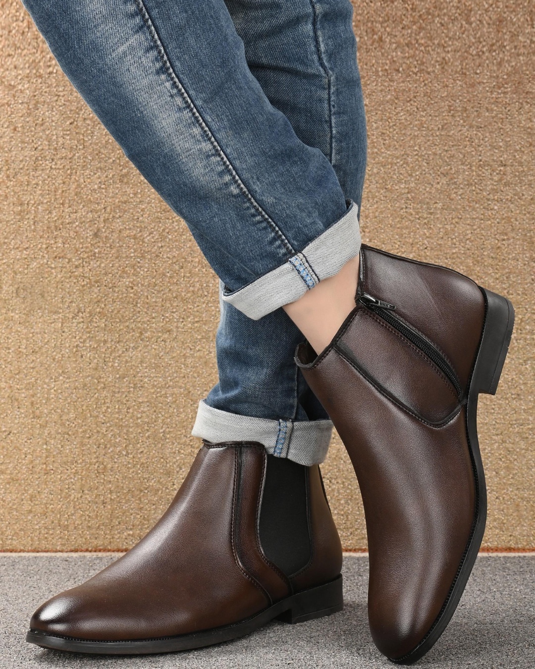 Buy Men's Brown Chelsea Boots Online in India at Bewakoof