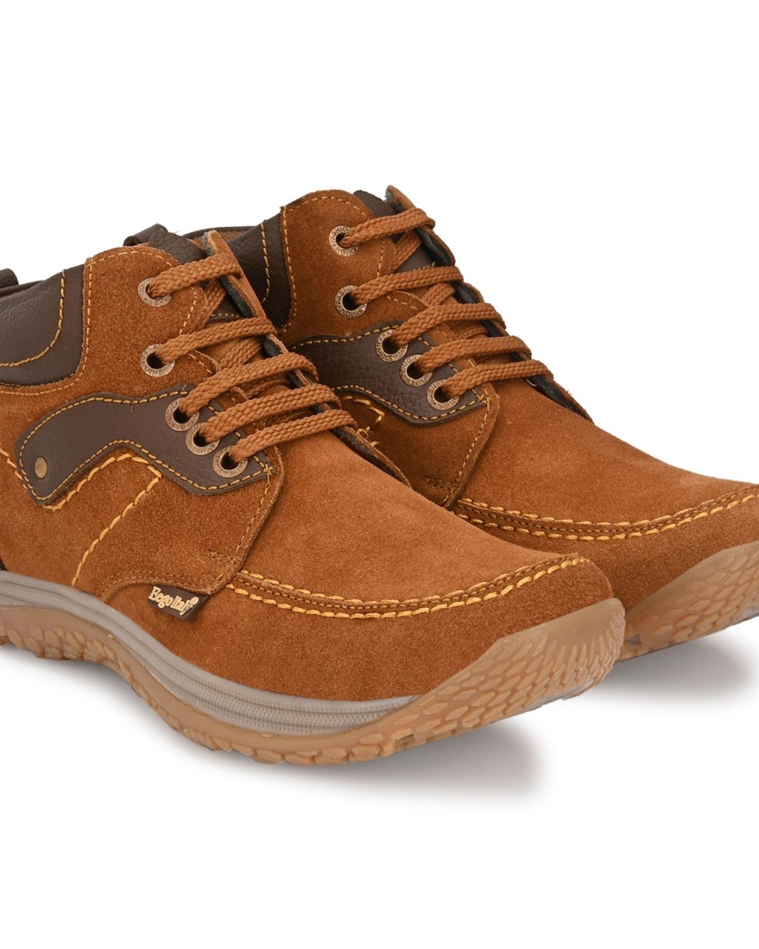 Buy Men's Brown Color Block Casual Shoes Online in India at Bewakoof