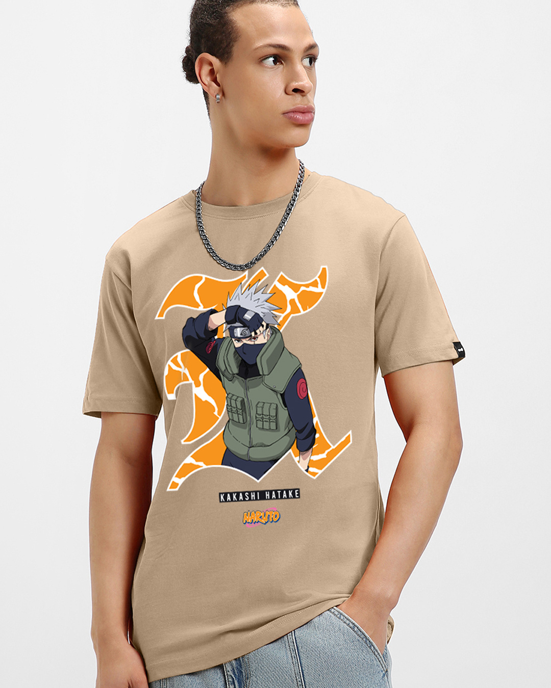 Buy Men's Brown Copy Cat Ninja Graphic Printed T-shirt Online at Bewakoof