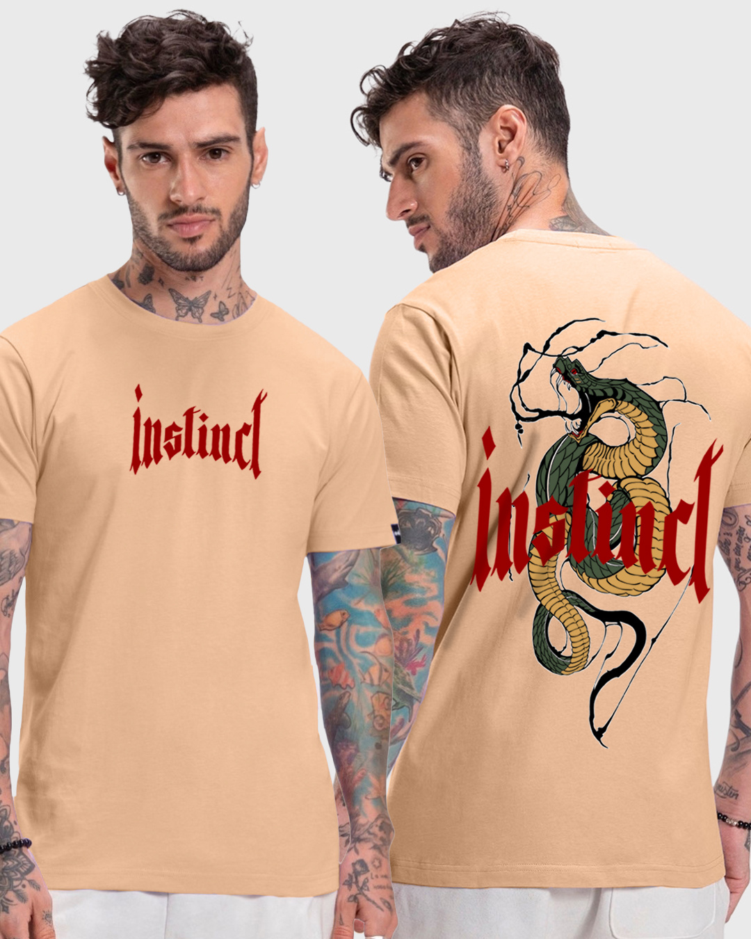 Buy Men's Brown Instinct Graphic Printed T-shirt Online at Bewakoof