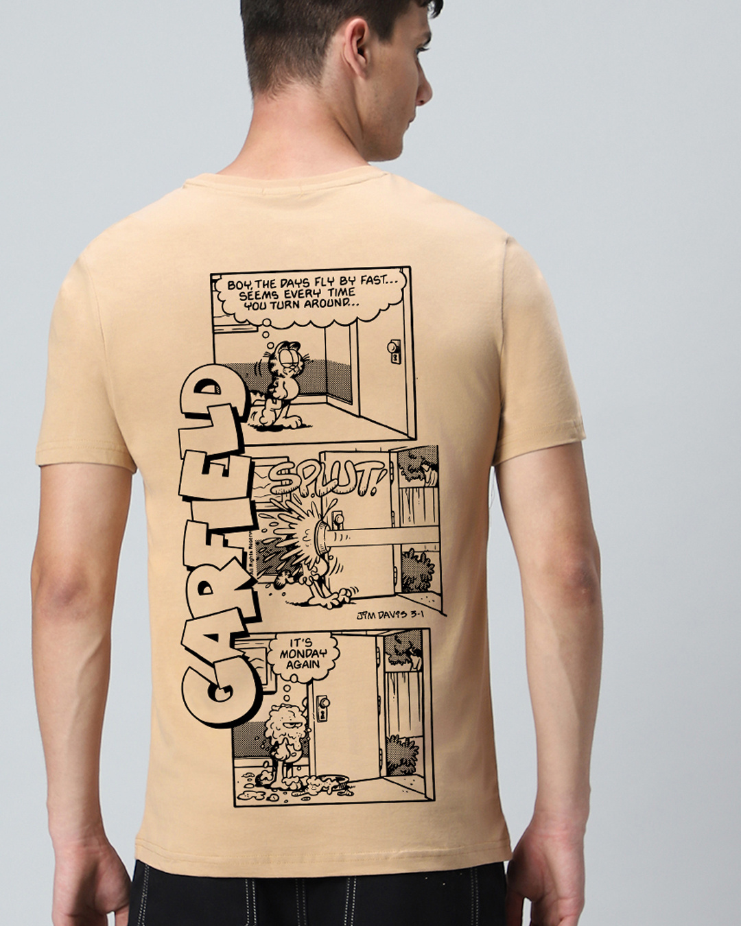 Buy Men's Brown It's Monday Again Graphic Printed T-shirt Online at ...