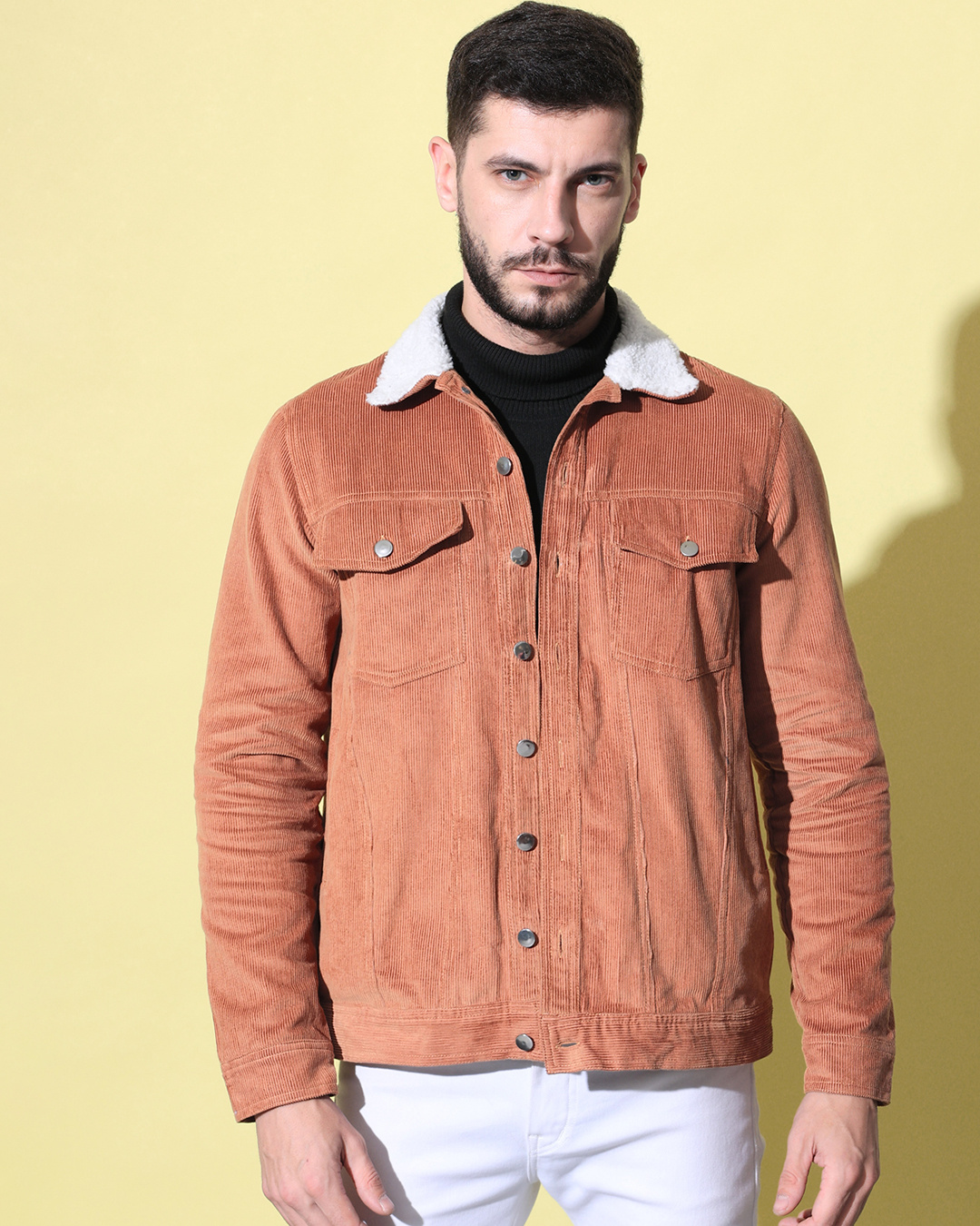 Buy Men's Brown Jacket Online at Bewakoof