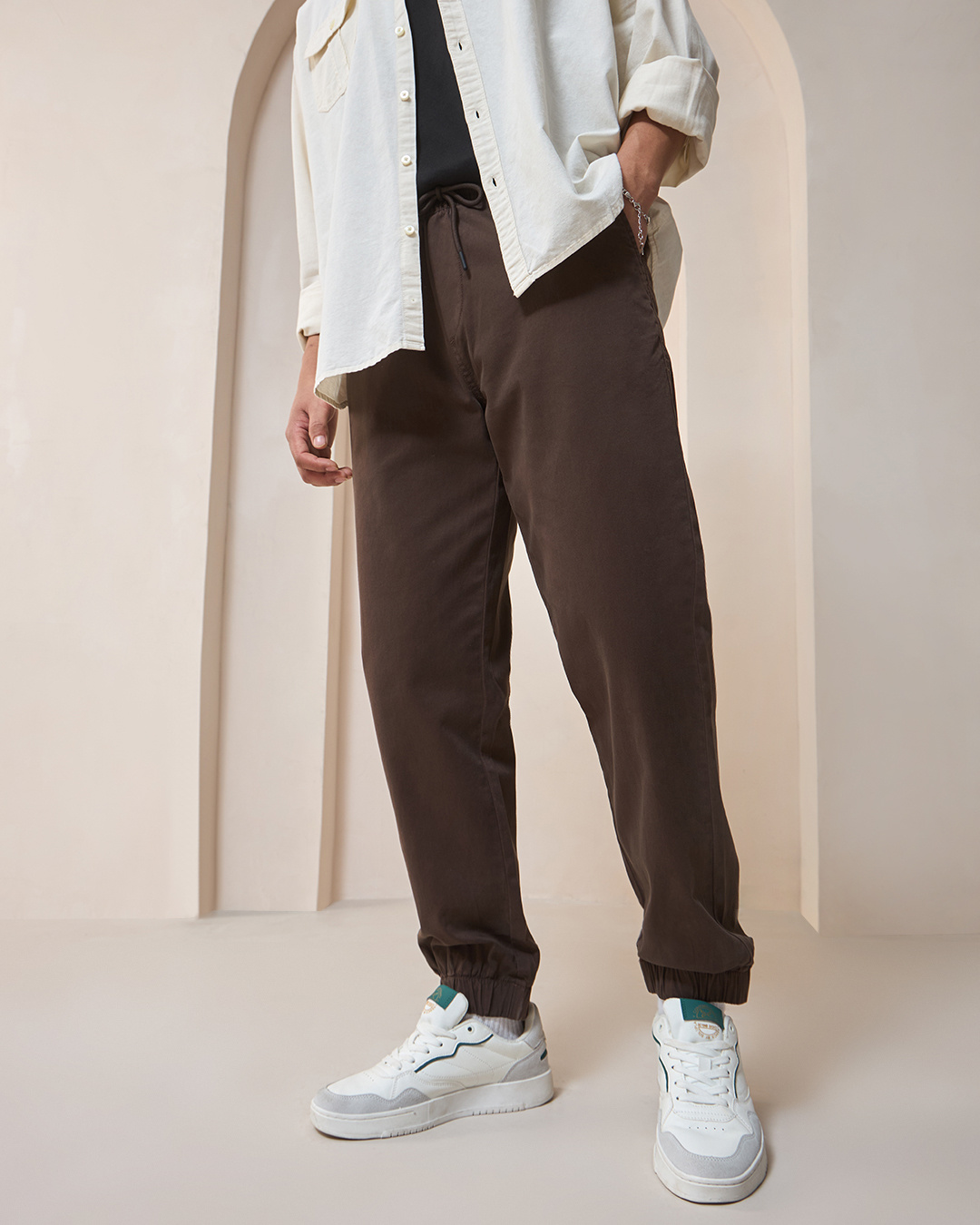 Buy Men's Brown Joggers Online at Bewakoof