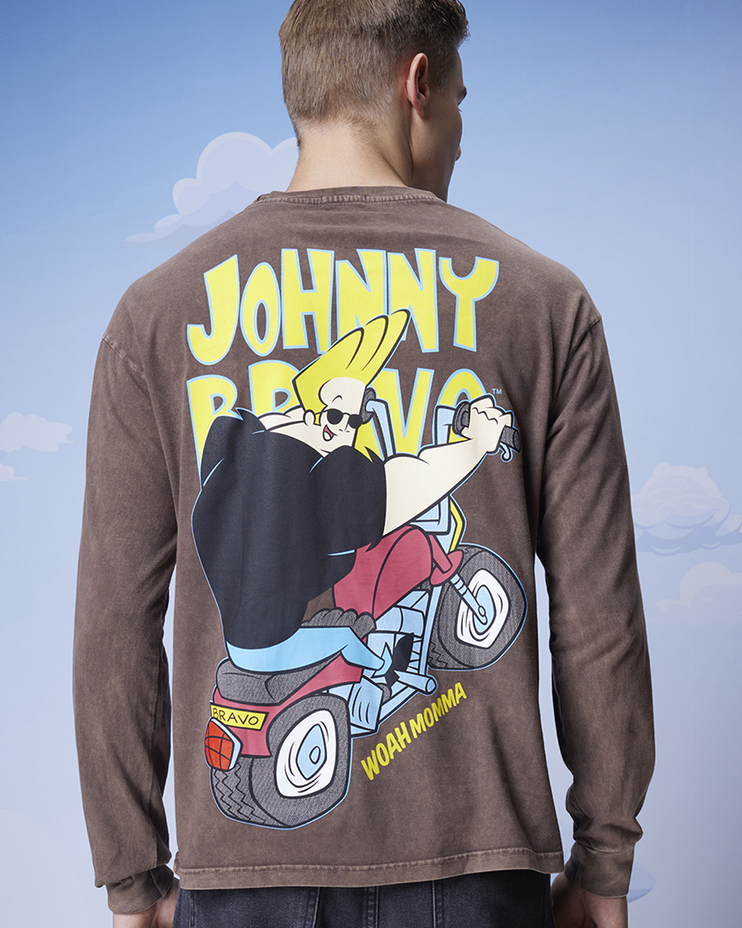 Buy Men's Brown Johnny Biker Graphic Printed Oversized T-shirt Online at Bewakoof