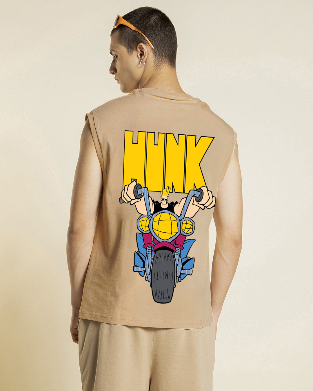 Buy Men's Brown Johnny Bravo Graphic Printed Boxy Fit Vest Online at Bewakoof