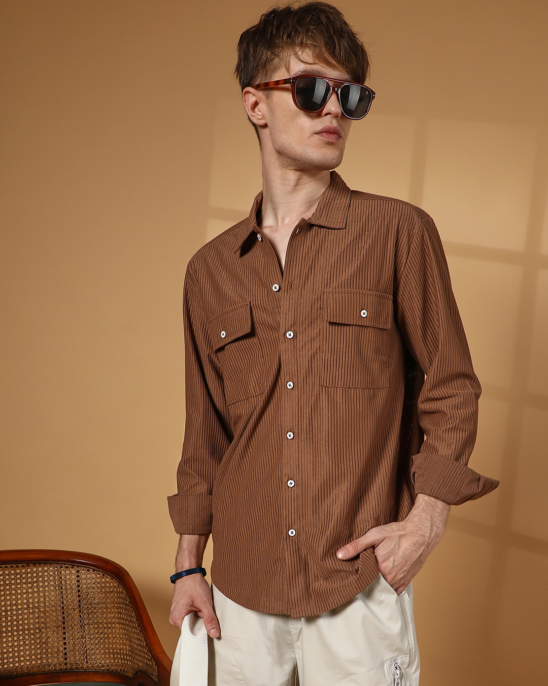 Buy Men's Brown Shirt Online at Bewakoof