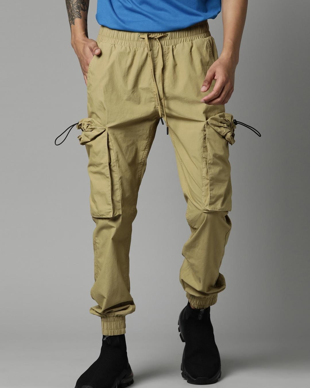 Buy Men's Brown Slim Fit Joggers Online at Bewakoof