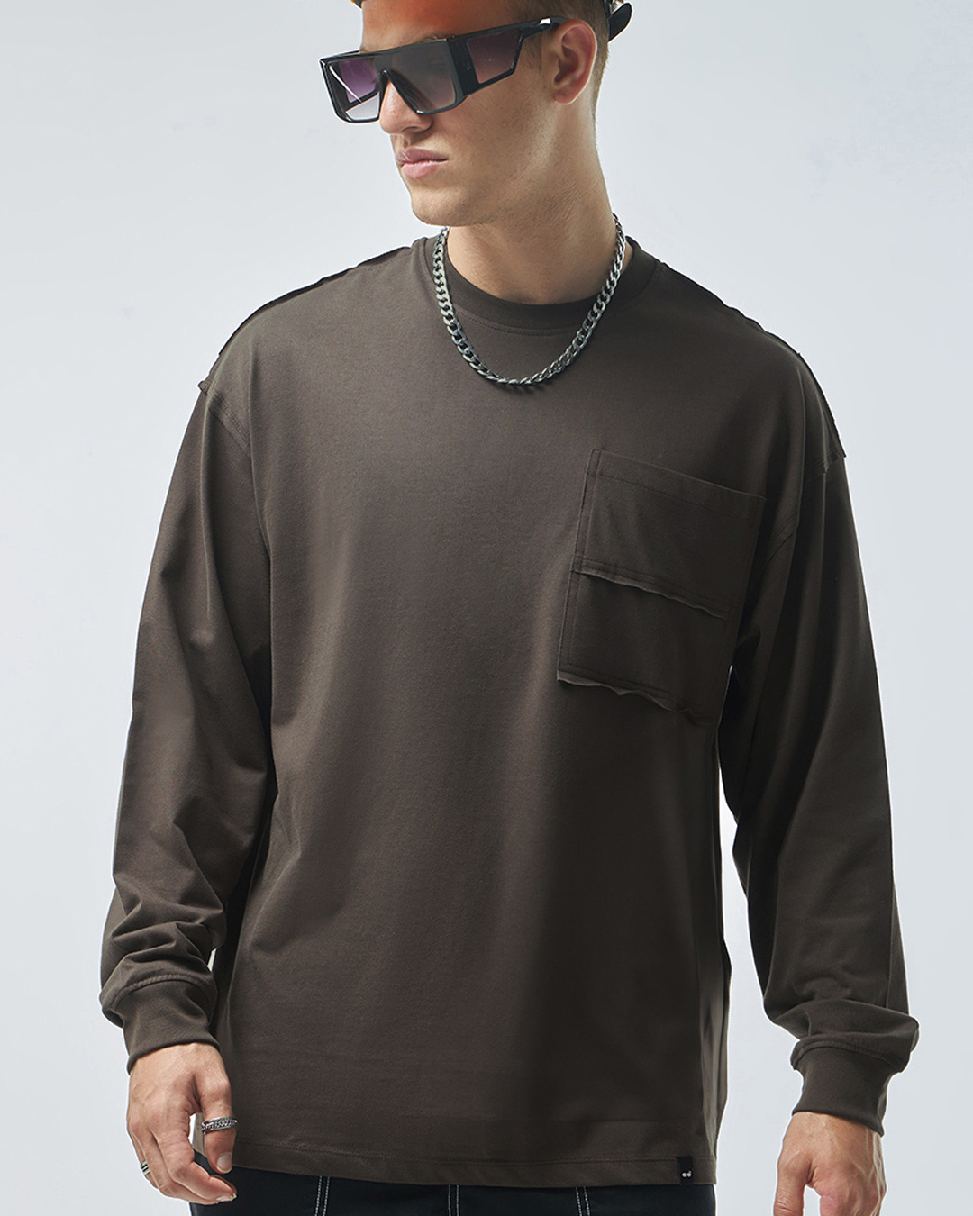 Buy Men's Brown Super Loose Fit T-shirt Online at Bewakoof