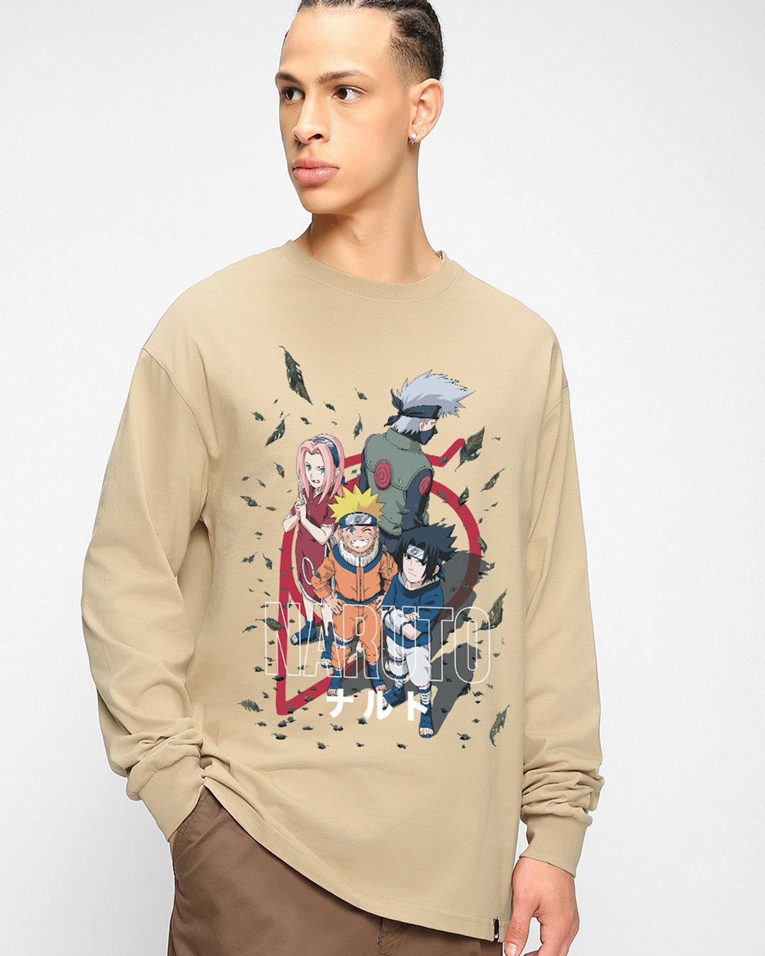 Buy Men's Brown Team7 Unit Graphic Printed Oversized T-shirt Online at ...