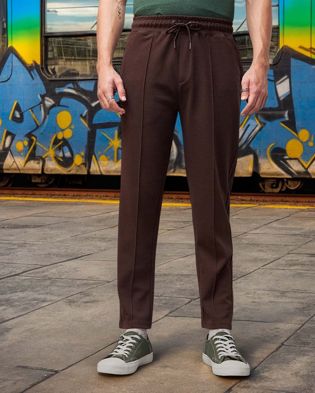 Buy Men's Brown Track Pants Online at Bewakoof