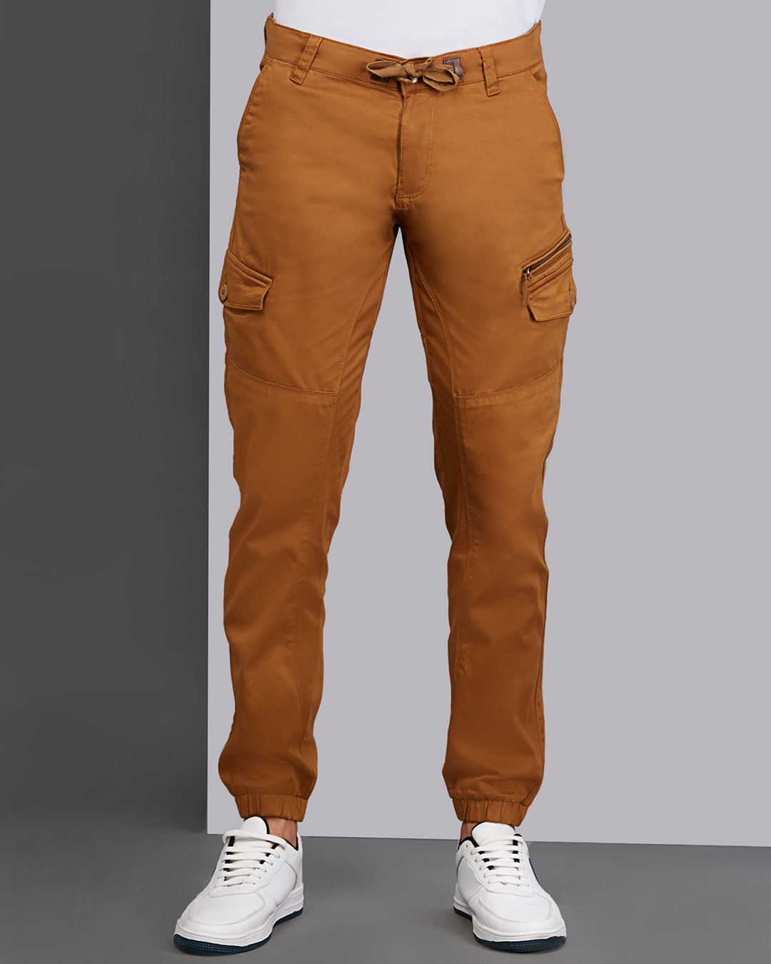 Buy Men's Camel Brown Cargo Jogger Pants Online at Bewakoof