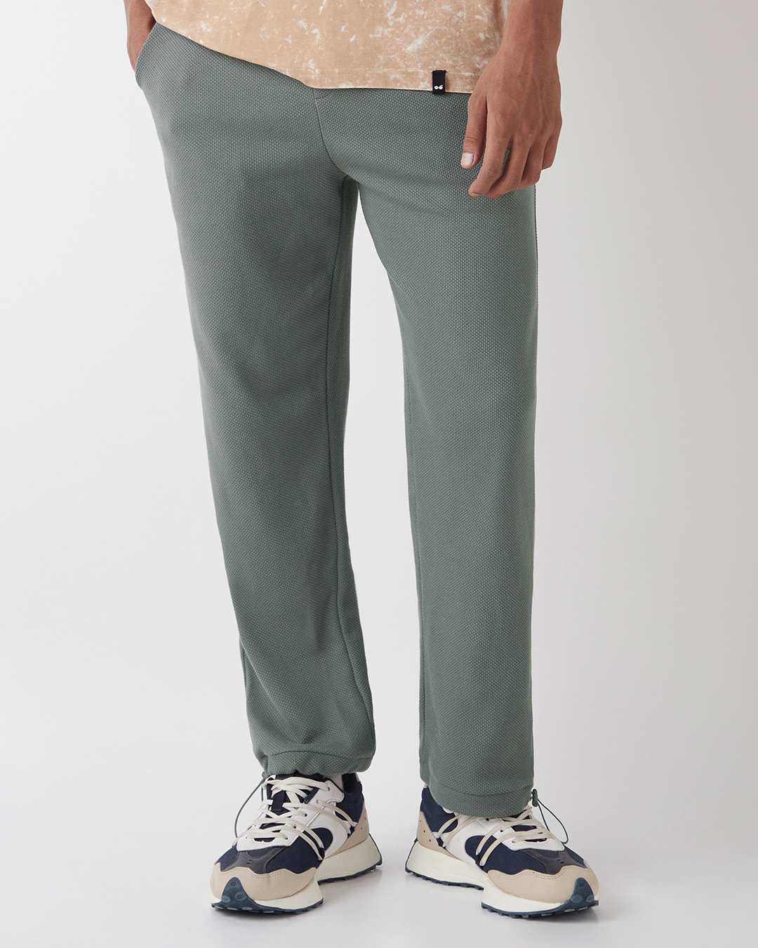 Buy Men's Charcoal Grey Textured Oversized Parachute Pants Online at ...