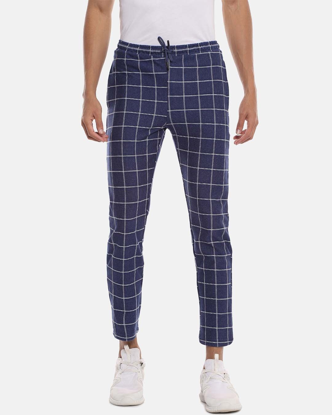 Buy Men's Checks Stylish Casual & Evening Track Pants Online at Bewakoof