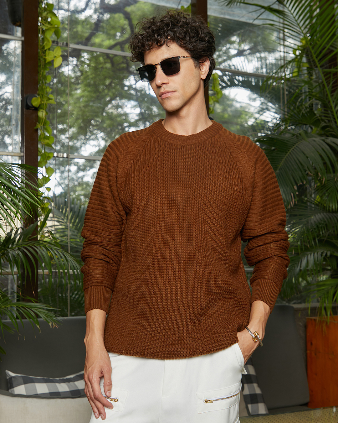 Buy Men's Chocolate Brown Sweater Online at Bewakoof