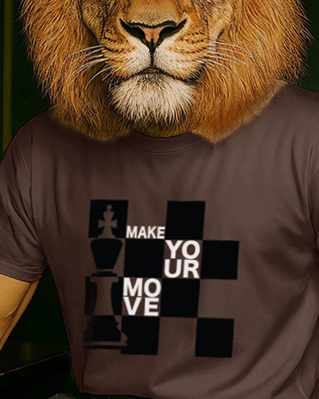 Buy Men's Coffee Brown Make Your Move Graphic Printed T-shirt Online at ...