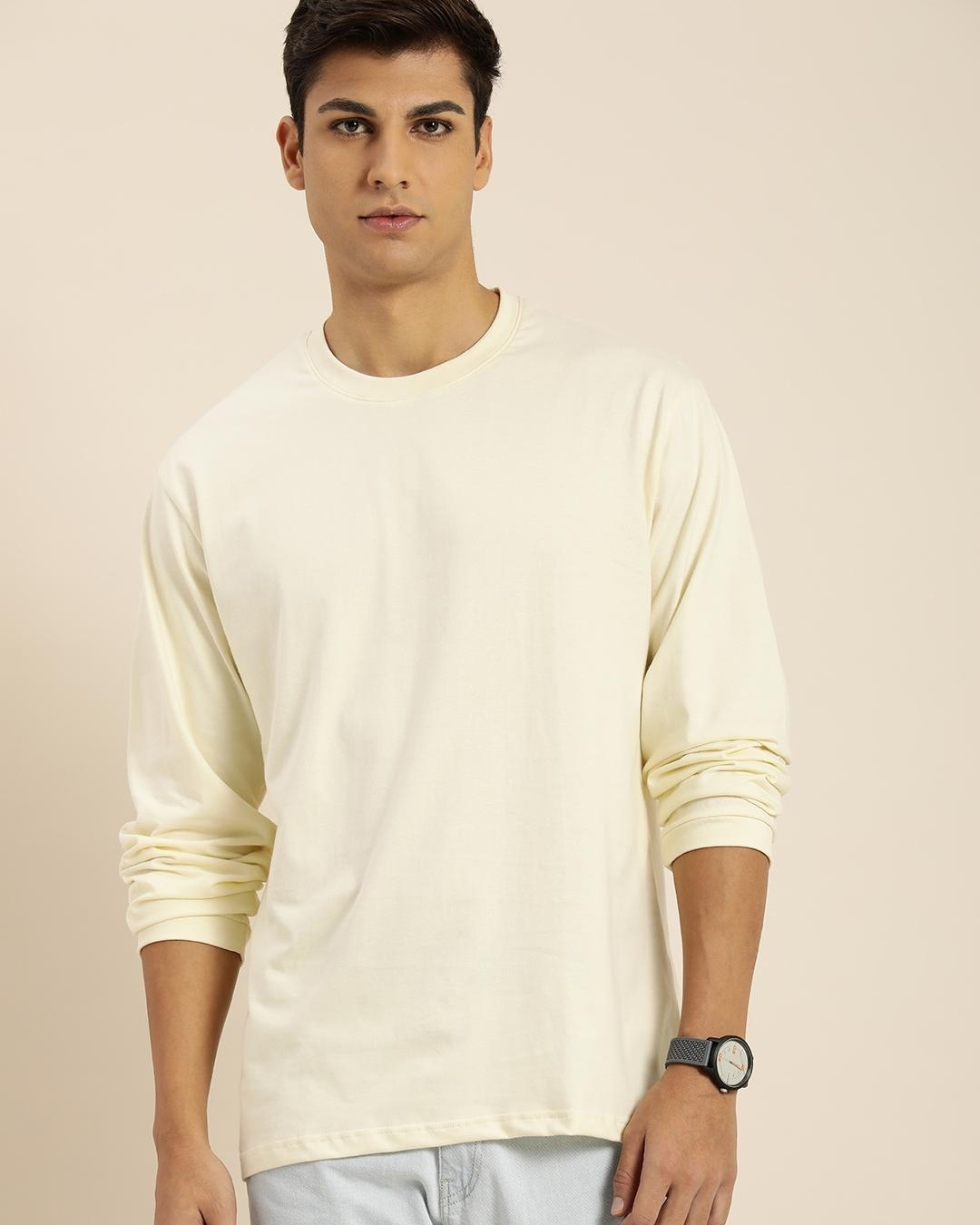 Buy Men's Cream Oversized T-shirt Online in India at Bewakoof