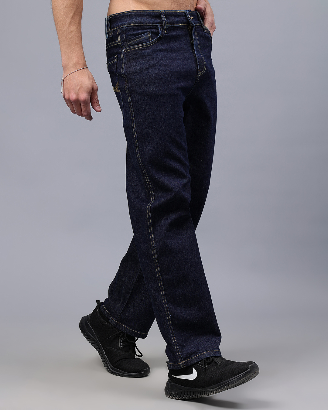 Buy Men's Dark Blue Carpenter Jeans Online at Bewakoof