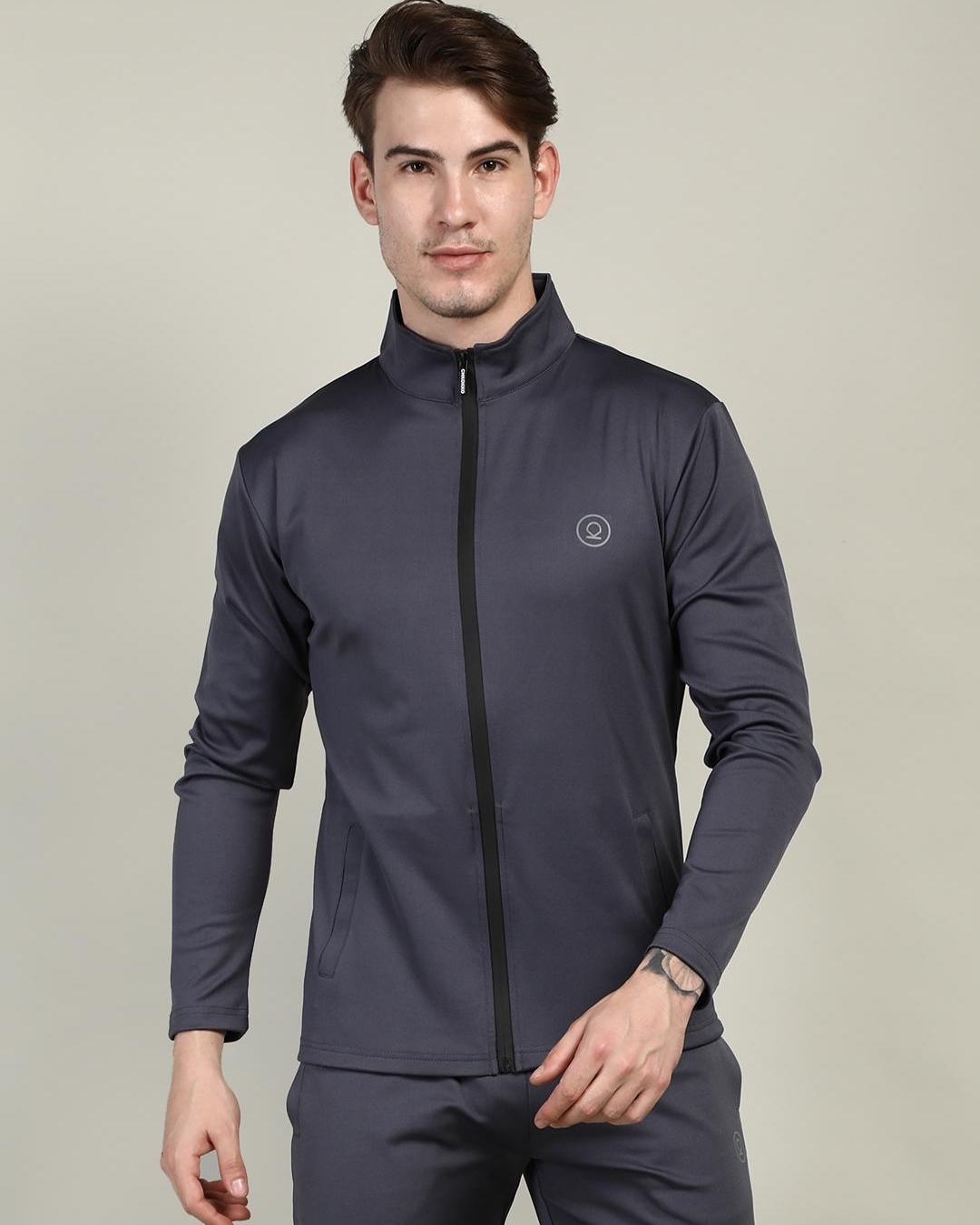 Buy Men's Dark Grey Jacket Online at Bewakoof