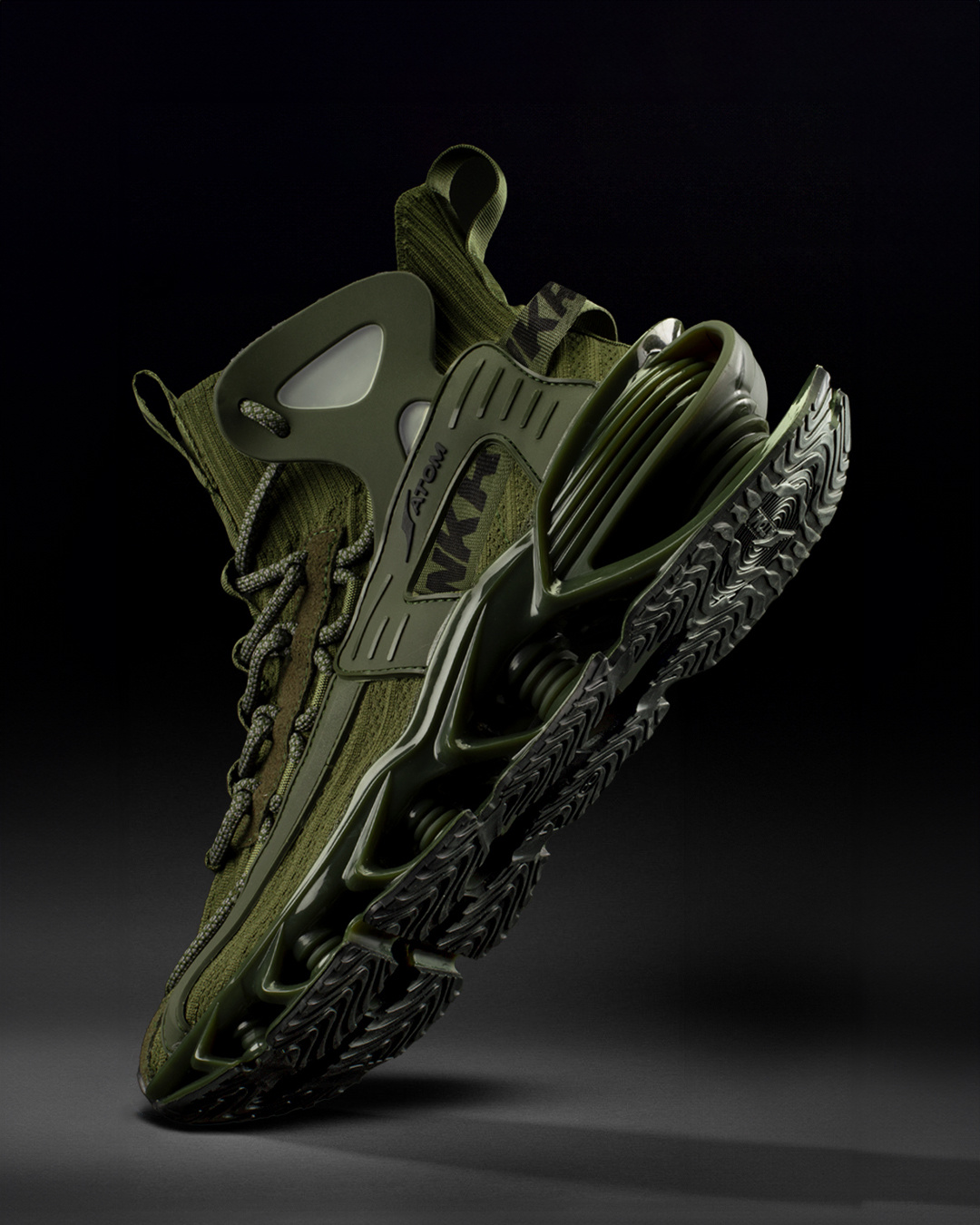 Buy Men's Dark Olive Green Alpha Predator High-Top Sneakers Online in ...