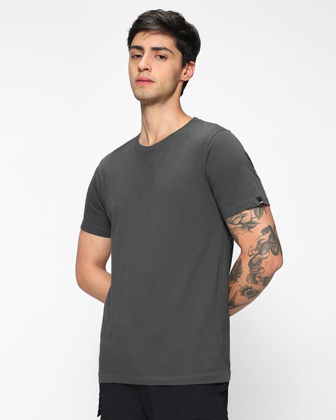 Buy Men's Grey T-shirt for Men Online at Bewakoof