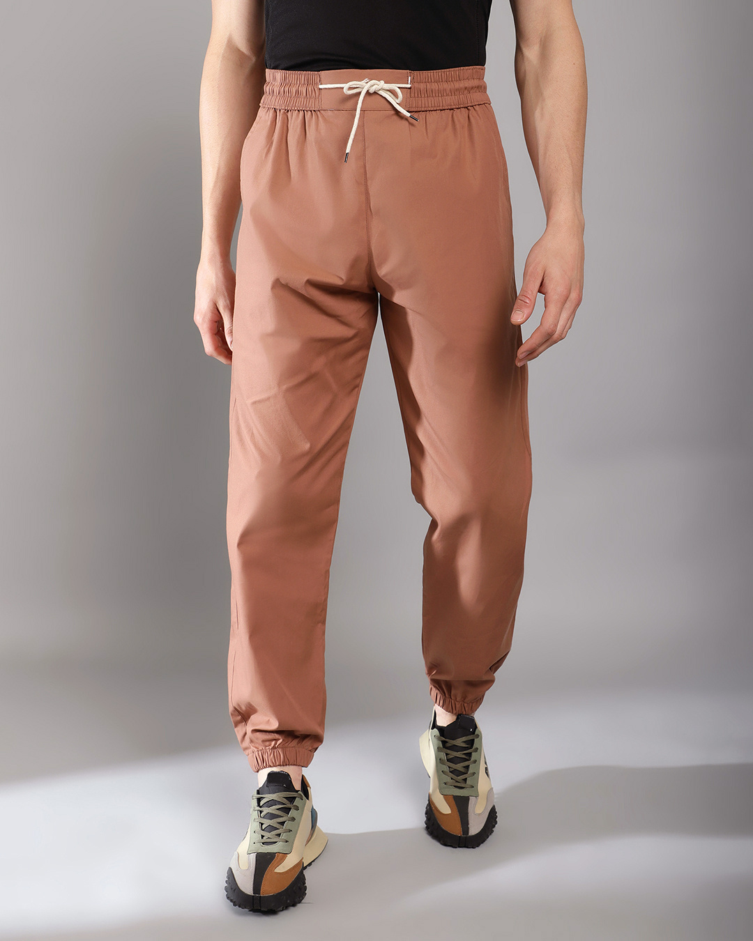 Buy Men's Earth Brown Loose Comfort Fit Jogger Pants Online at Bewakoof