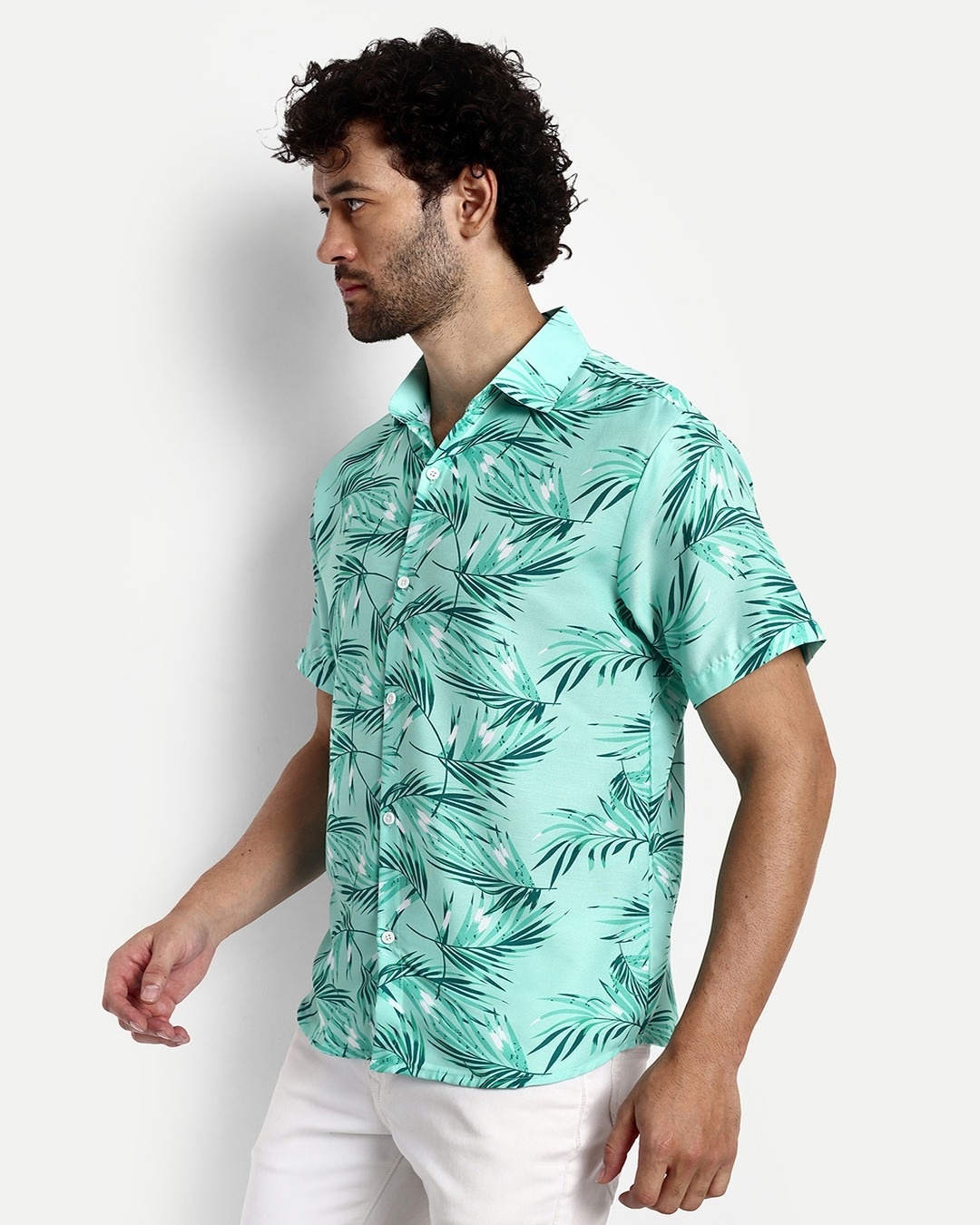 Buy Men's Green All Over Leaf Printed Shirt Online at Bewakoof