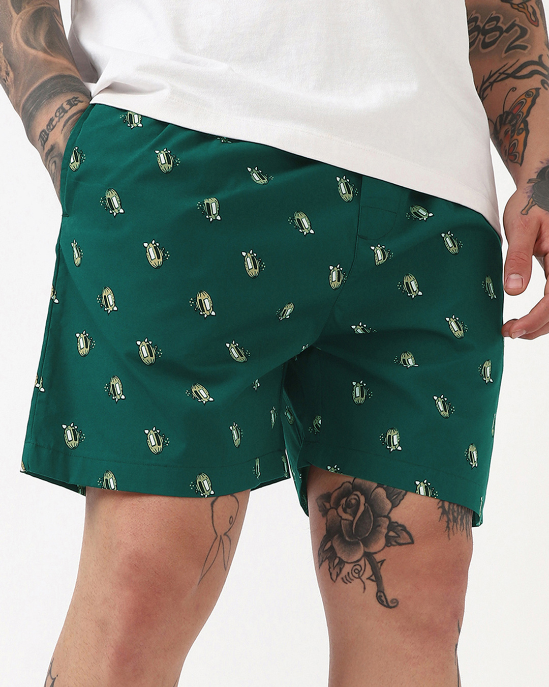 Buy Men's Green All Over Printed Boxers Online in India at Bewakoof