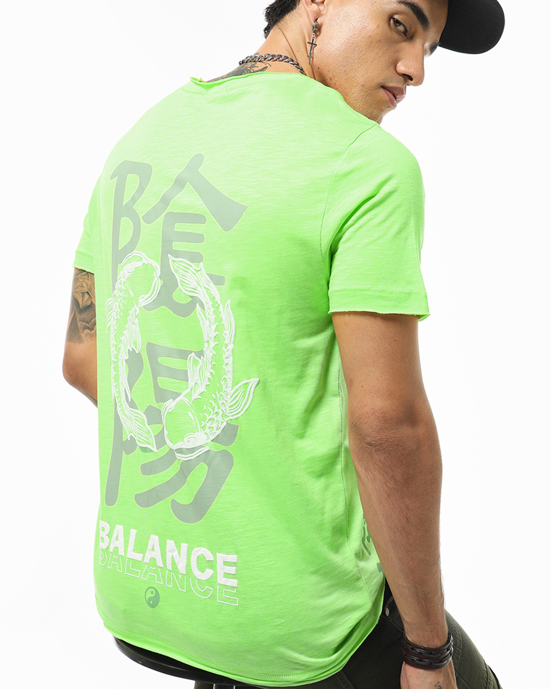 Buy Men's Green Balance Graphic Printed T-shirt Online at Bewakoof