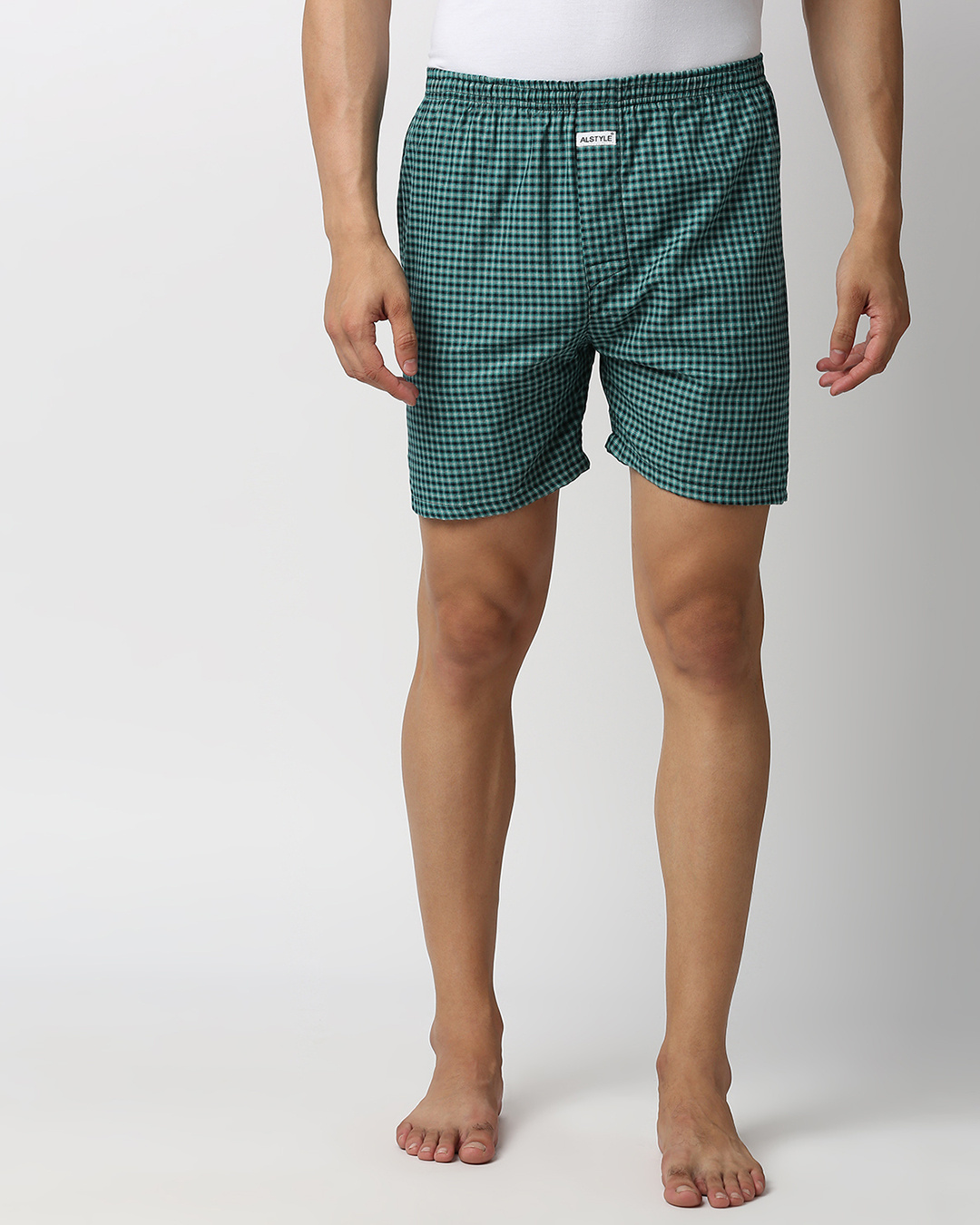 Buy Men's Green Checked Boxers Online in India at Bewakoof