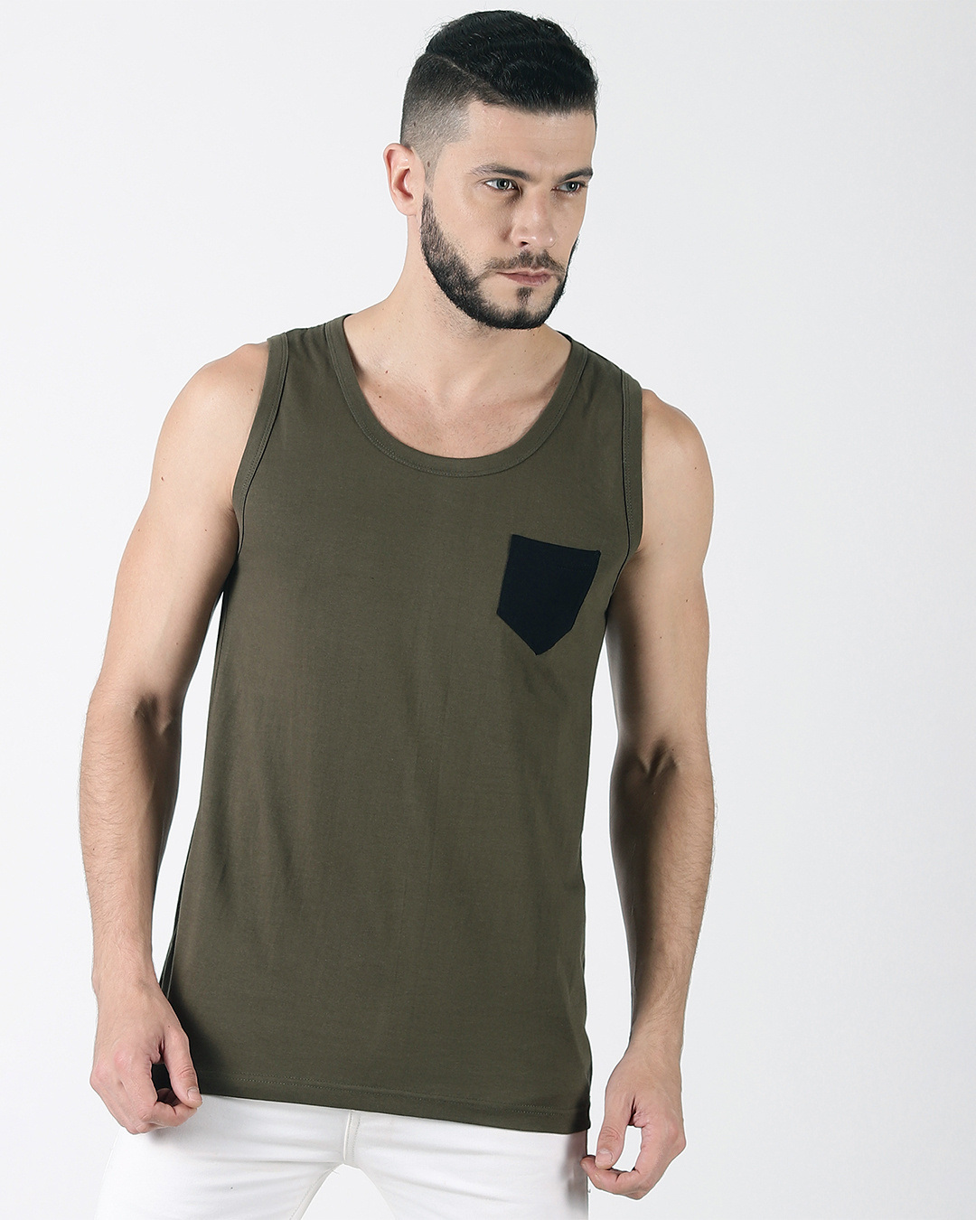 Buy Men's Green Color Block Vest Online at Bewakoof