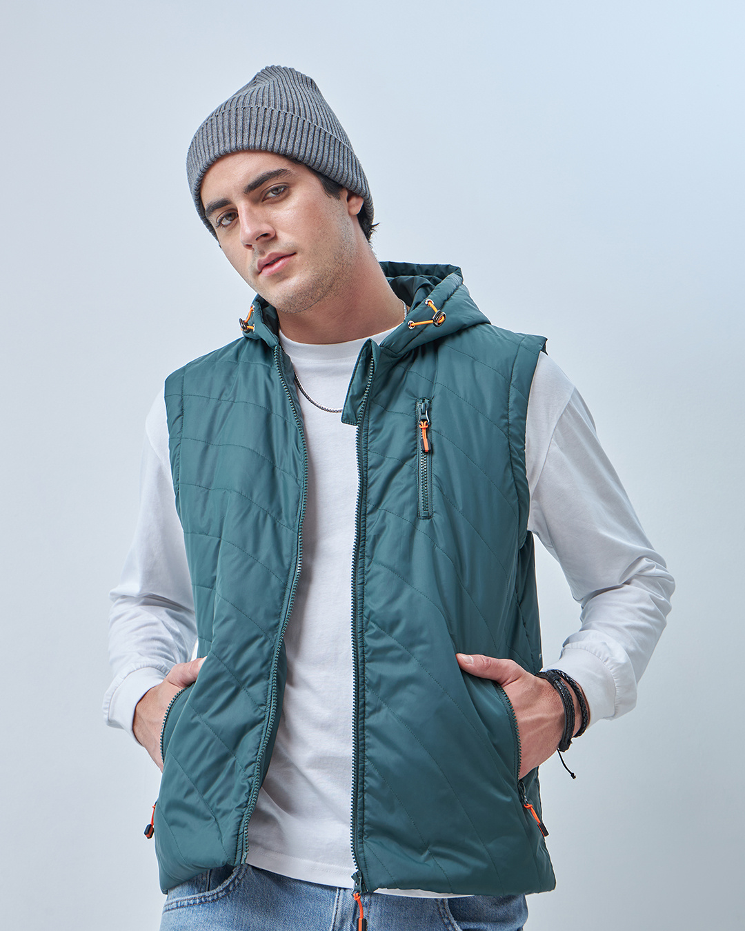 Buy Men's Green Puffer Jacket Online at Bewakoof