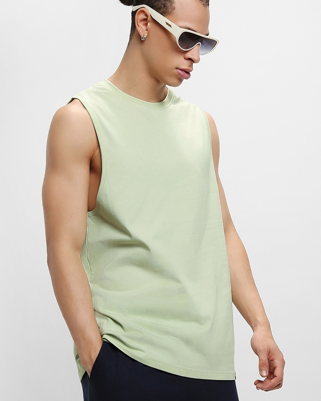 Buy Men's Green Oversized Vest Online at Bewakoof