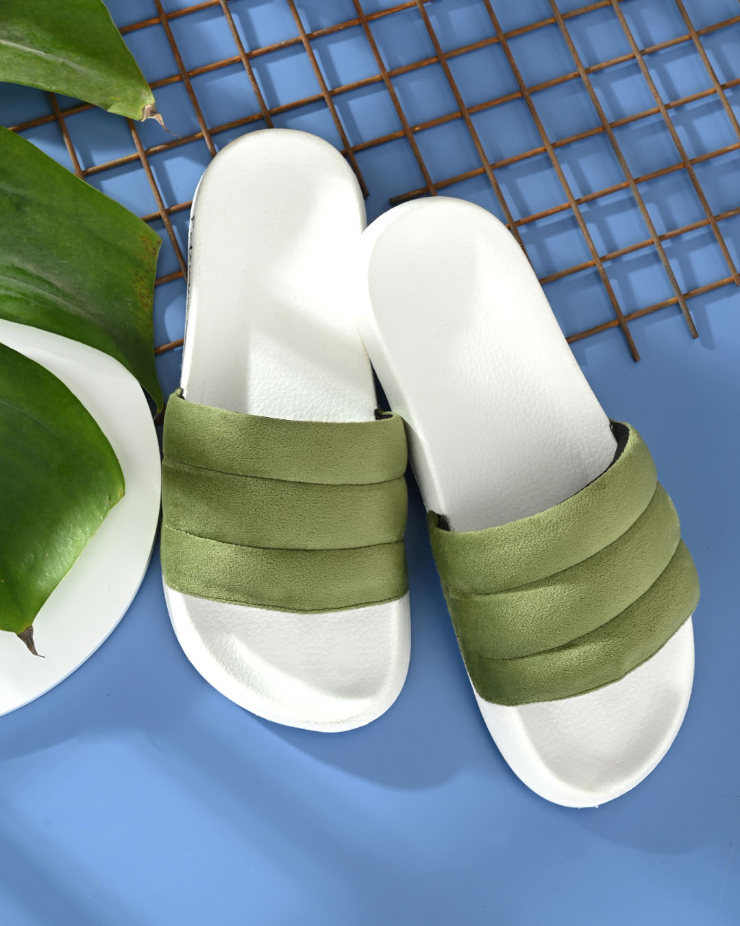 Buy Men's Green Quilted Sliders Online in India at Bewakoof