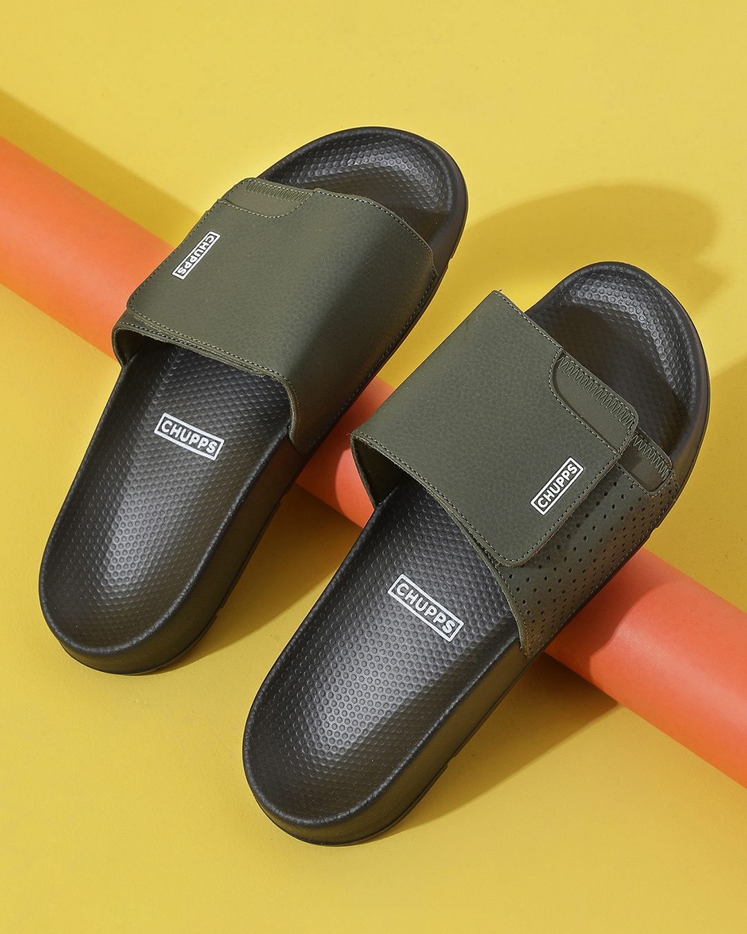Buy Men's Green Sliders Online in India at Bewakoof