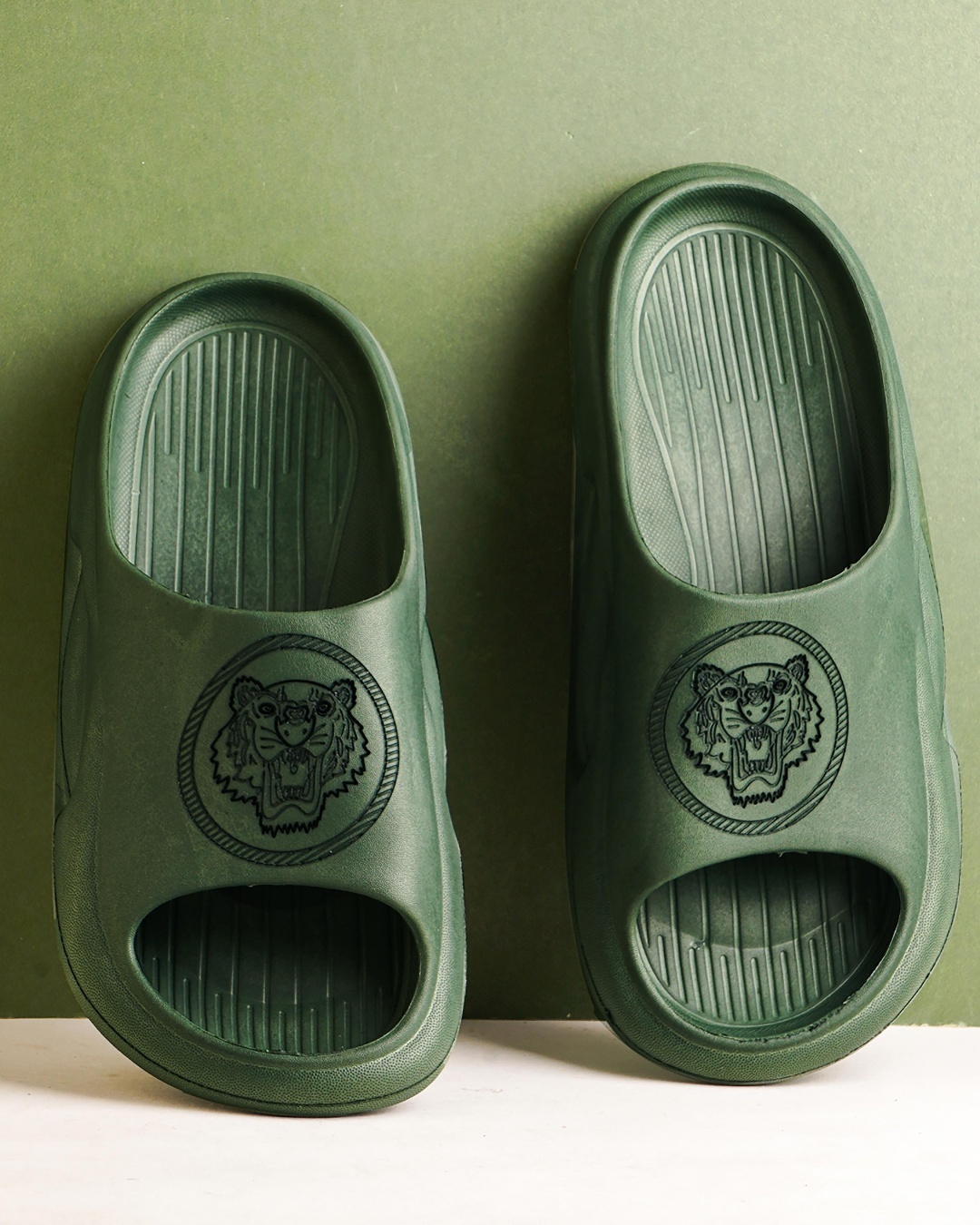 Buy Men's Green Sliders Online in India at Bewakoof