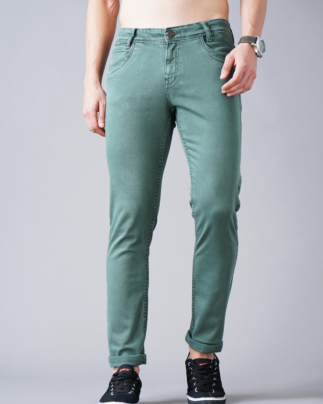 Buy Men's Green Slim Fit Jeans Online at Bewakoof