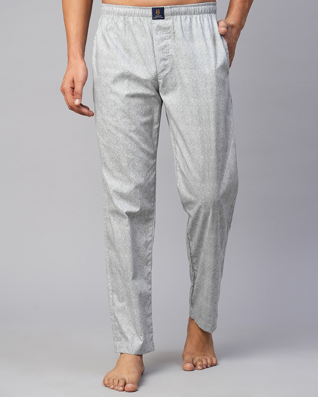 Buy Men's Grey All Over Printed Pyjamas Online in India at Bewakoof
