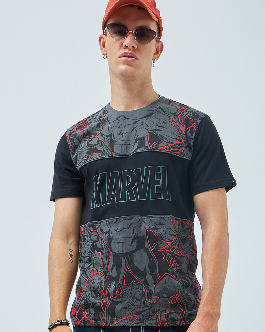 Buy Men's Grey All Over Printed T-shirt Online at Bewakoof