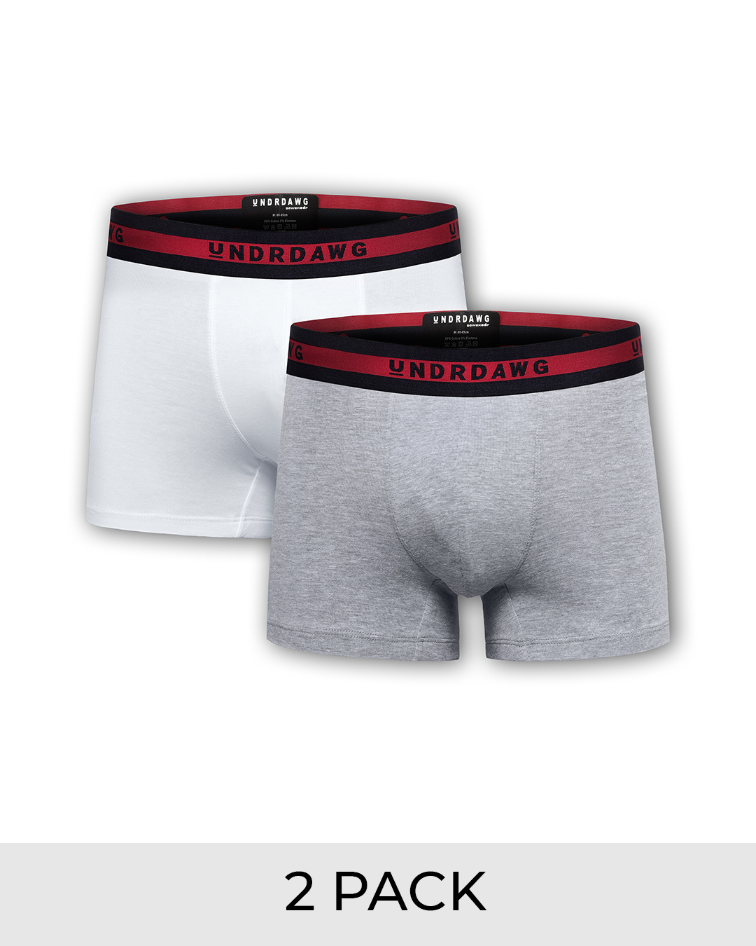 Buy Pack of 2 Men's Grey & White Basic Trunk Online in India at Bewakoof